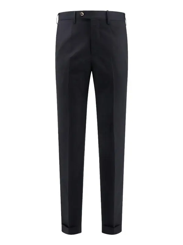 PT TORINO Mid-rise Tailored Trousers - Black
