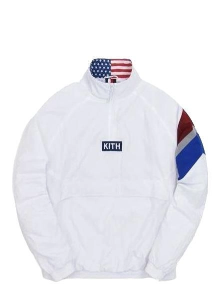 Kith Retro Quarter Zip Track Jacket - White
