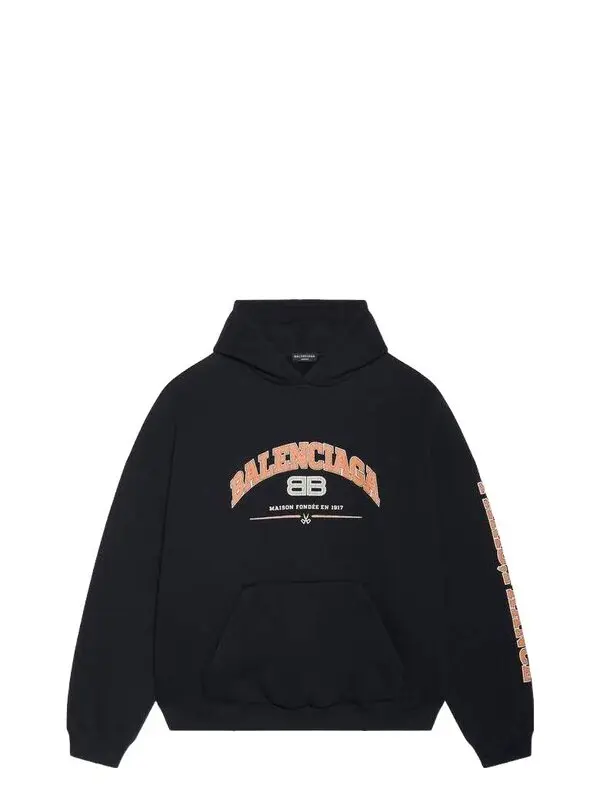 Balenciaga Maison Hoodie Wide Fit - Black