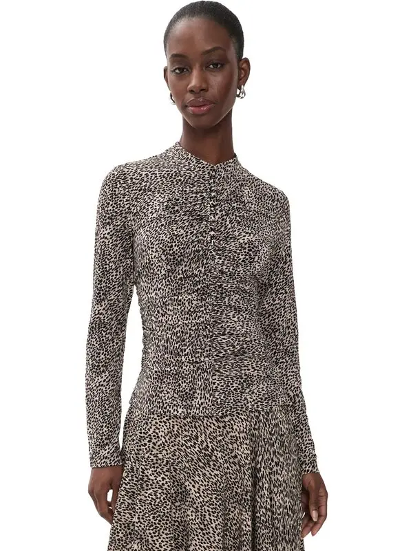Sea Charlize Print Top - Cream