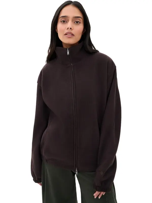 Rains Fleece Zip Jacket - Bark