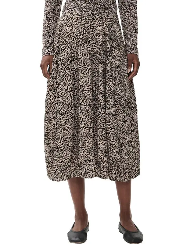 Sea Charlize Print Bubble Midi Skirt - Cream