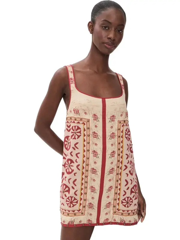 Free People Fleur Mini Shift Dress - Tea Combo
