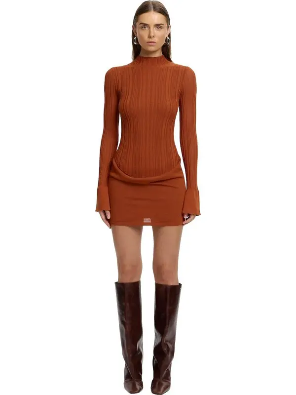 Significant Other Kinga Long Sleeve Mini Dress - Ember