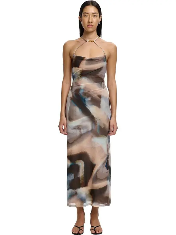 Significant Other Lex Mesh Dress - Liquid Stone