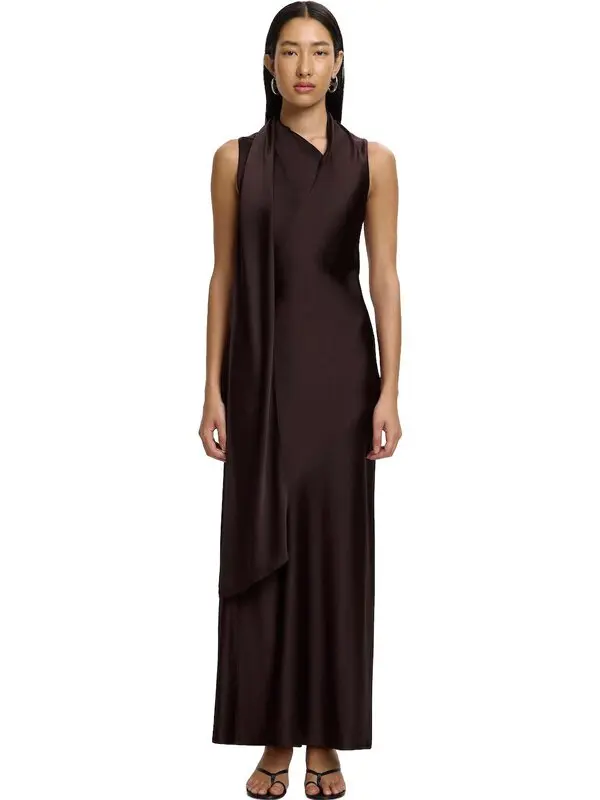 Significant Other Daira Maxi Scarf Dress - Chocolate