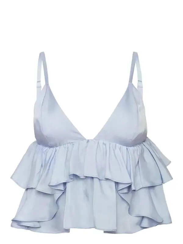 FLEUR DU MAL Ruffled Top - Blue
