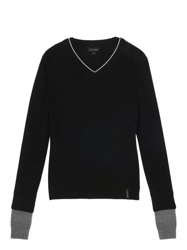 Marc Jacobs Layered V-neck Sweater - Black