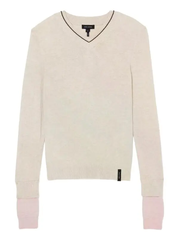 Marc Jacobs Layered-sleeve V-neck Sweater - Neutrals