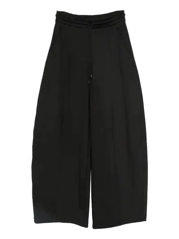 Max Mara Wide Leg Track Pants - Black