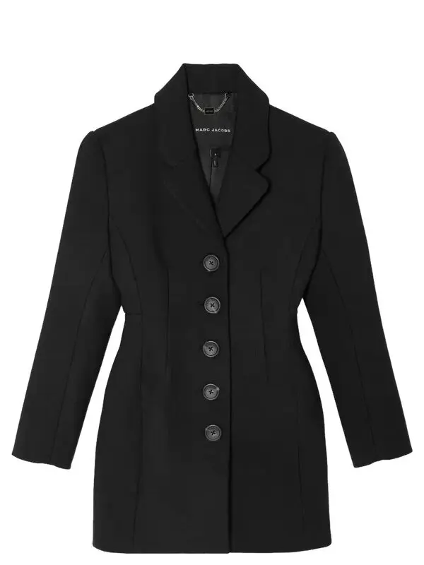 Marc Jacobs Notched-lapel Button-up Mini Blazer Dress - Black