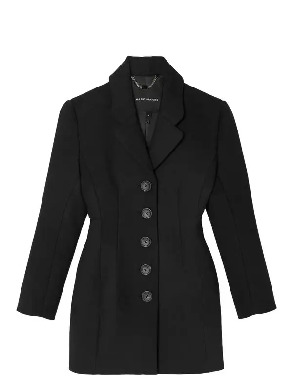 Marc Jacobs Notched-lapel Button-up Mini Blazer Dress - Black