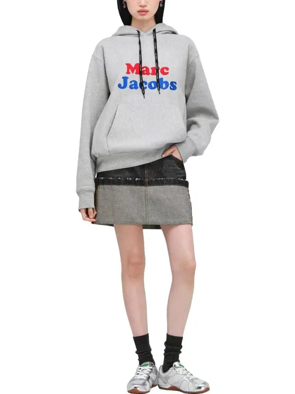 Marc Jacobs Logo-embroidered Hoodie - Grey