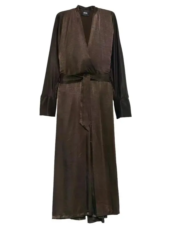 Dixie Belted Wrap Midi Dress - Brown