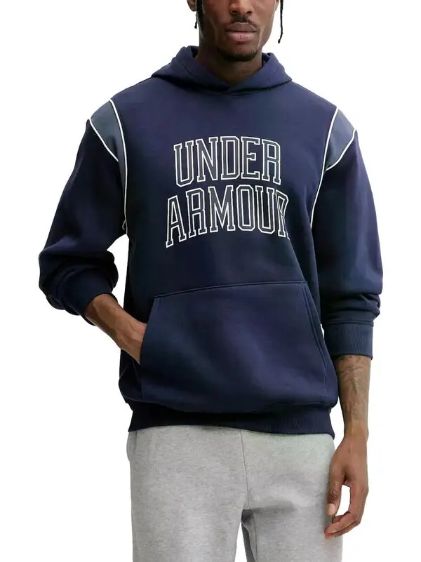Under Armour Rival Logo-print Panelled Hoodie - Blue