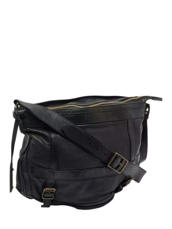 Burberry Leather Messenger Bag - Black
