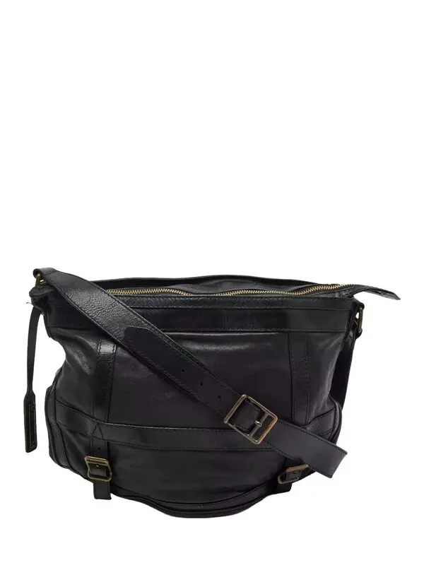 Burberry Leather Messenger Bag - Black