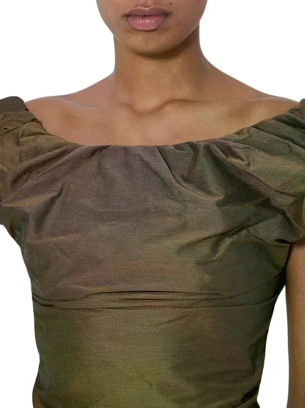 VIVIENNE WESTWOOD Ruched Off-shoulder Top - Brown