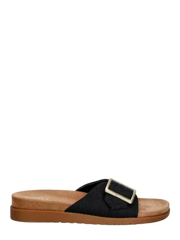 Toms Marin Buckle-detail Slides - Black