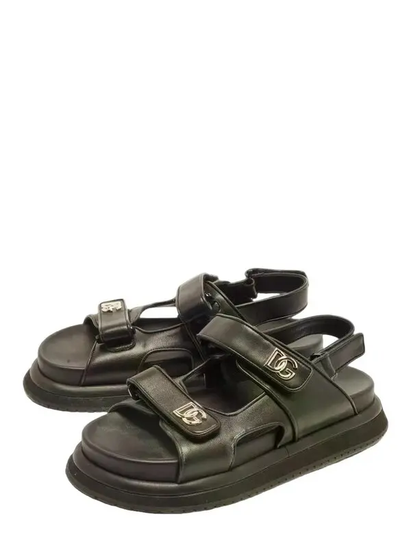Dolce & Gabbana Logo Slingback Sandals - Black
