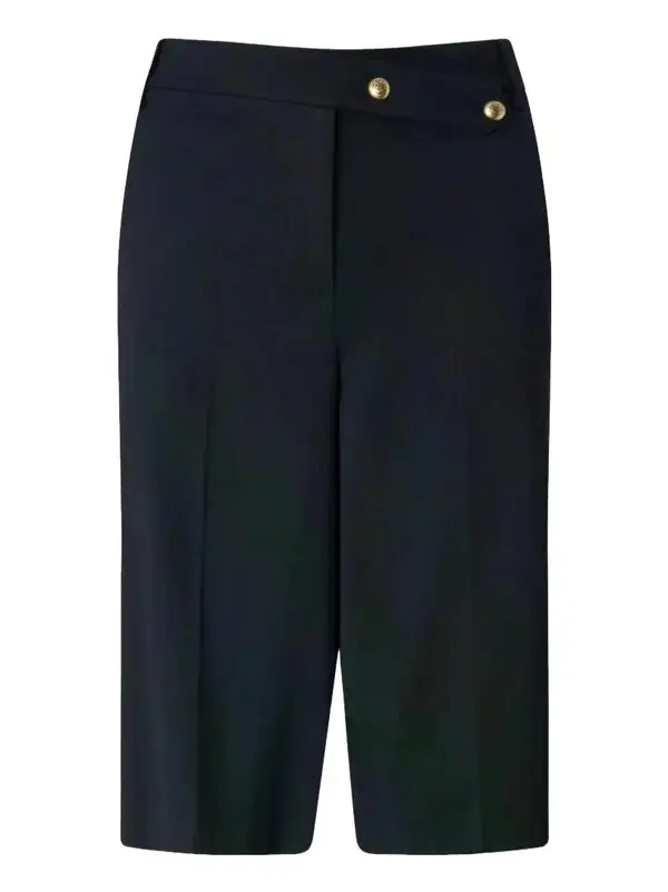 Pinko Stretch Wool-blend Bermuda Shorts - Blue