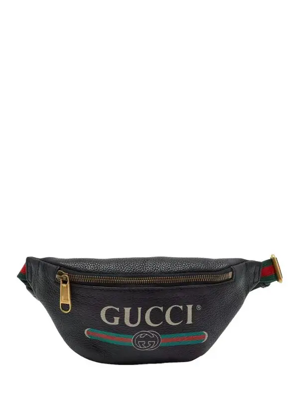 Gucci Logo Web Belt Bag - Black