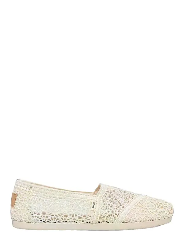 Toms Lace-crochet Slip-on Flats - White