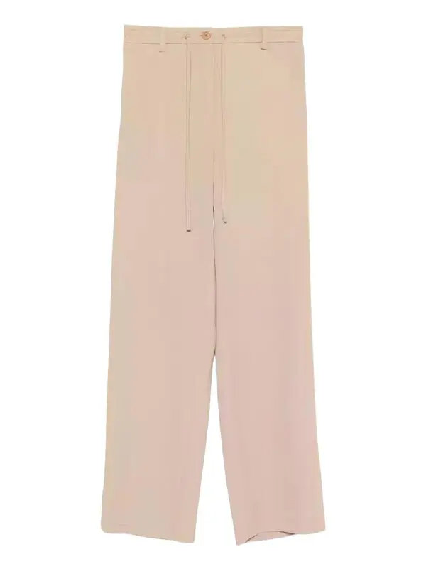 Imperial Drawstring Wide-leg Trousers - Neutrals