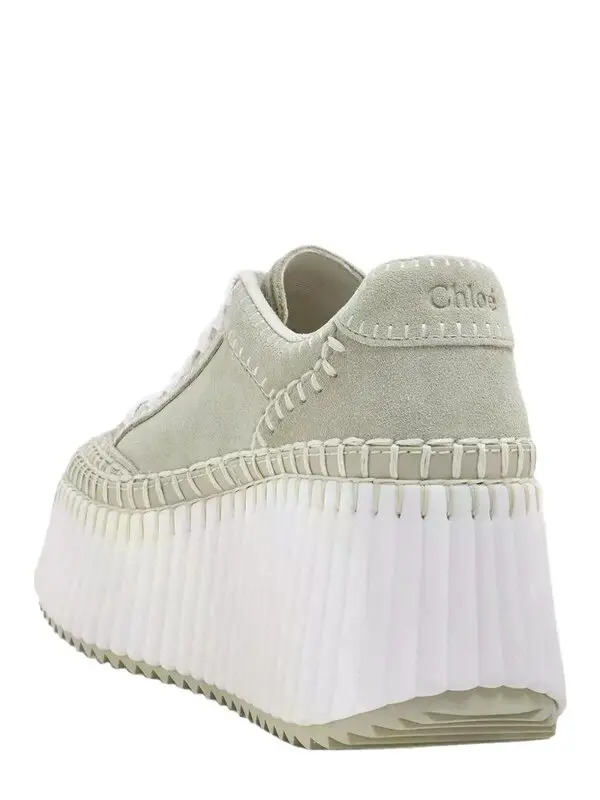 Chloé Nama Wedge Sneakers - Green