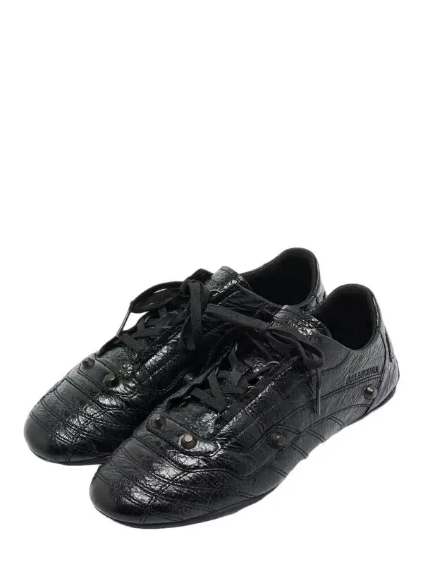 Balenciaga City Leather Sneakers - Black