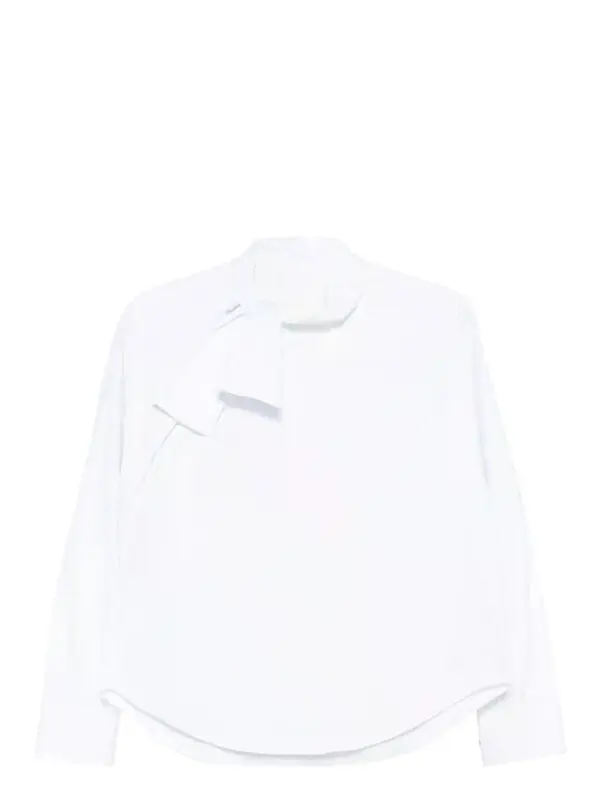 XACUS Pussy-bow Long-sleeve Shirt - Grey