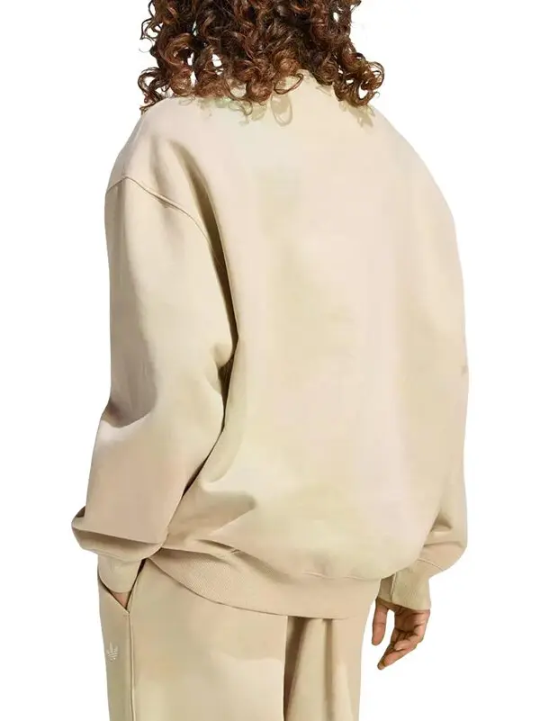 Adidas Essentials Crew Long Fleece Os Sweatshirt - Neutrals