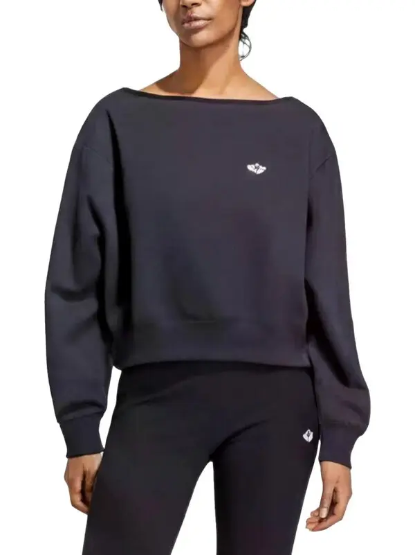 Adidas Essentials Fleece Boat-neck Sweatshirt - Black