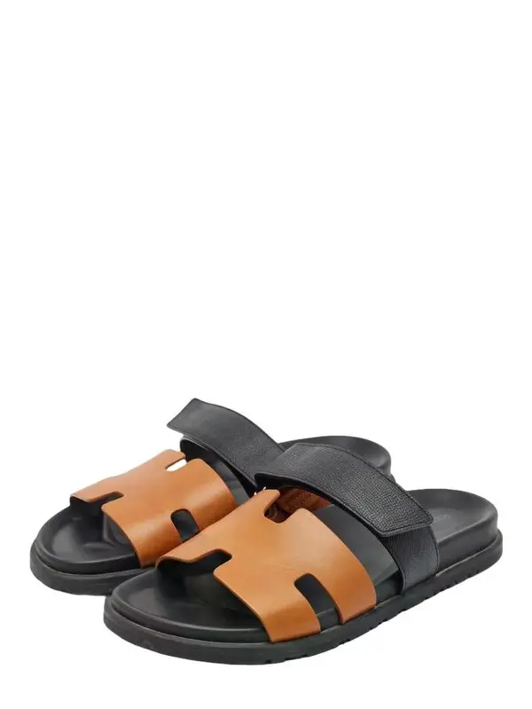 Hermès Chypre Touch-strap Sandals - Brown