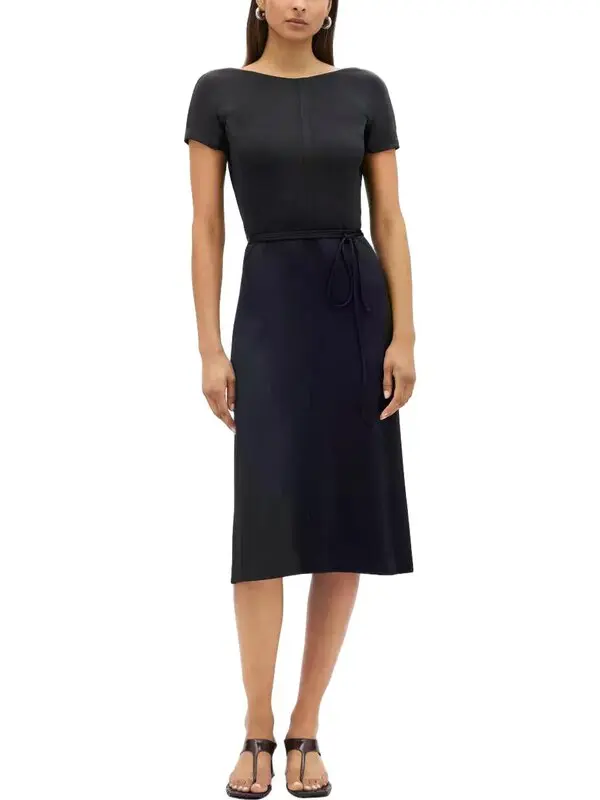 Another Tomorrow Midi Dress - Black