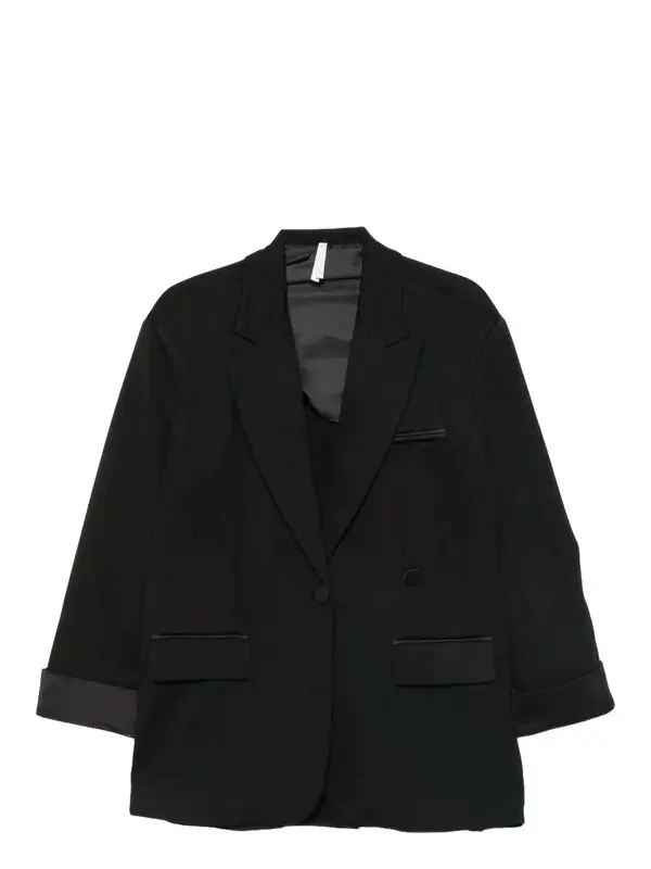 Imperial Notched-lapel Single-breasted Jacket - Black