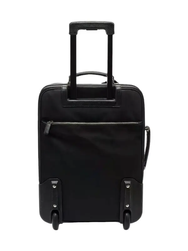 Prada Leather-trim Luggage - Black