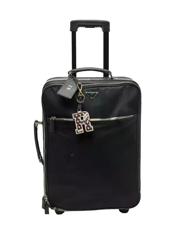Prada Leather-trim Luggage - Black