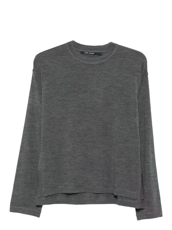 Sofie D'hoore Mateo Long-sleeve Crew-neck Knit - Grey