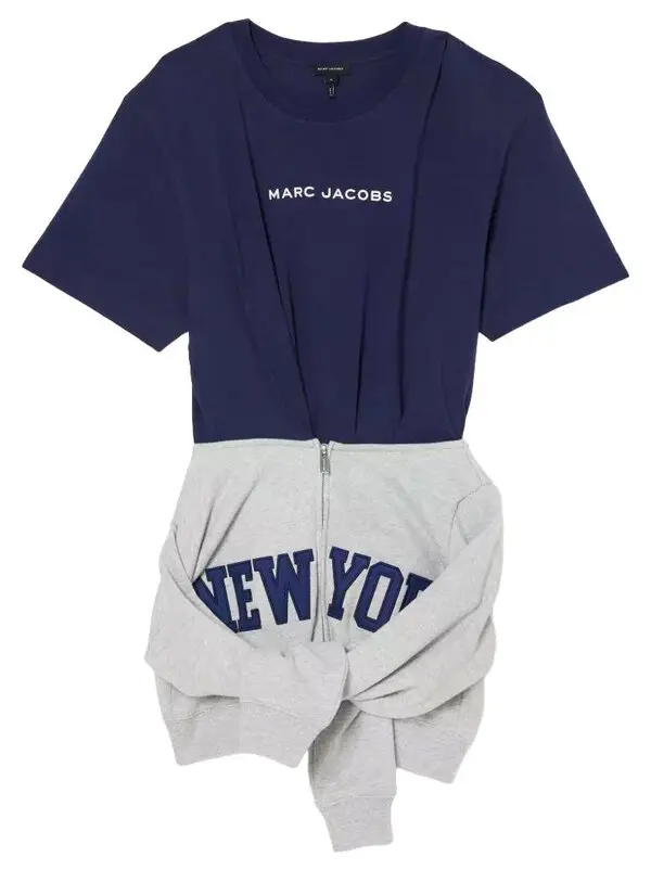 Marc Jacobs Canal St Sweatshirt Tee Dress - Blue
