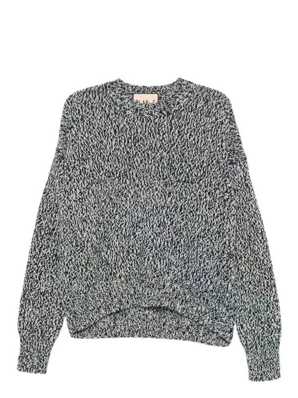 Plan C Muliné Crew-neck Sweater - Blue