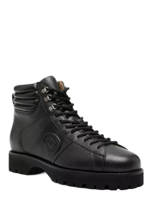 Valentino Garavani Vlogo Signature Leather Boots - Black