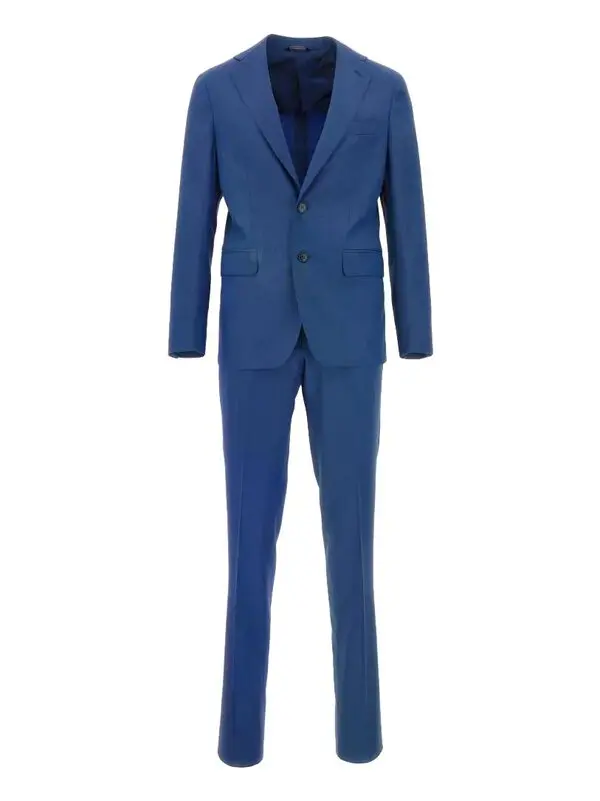 Brian Dales Notch-lapel Single-breasted Suit - Blue