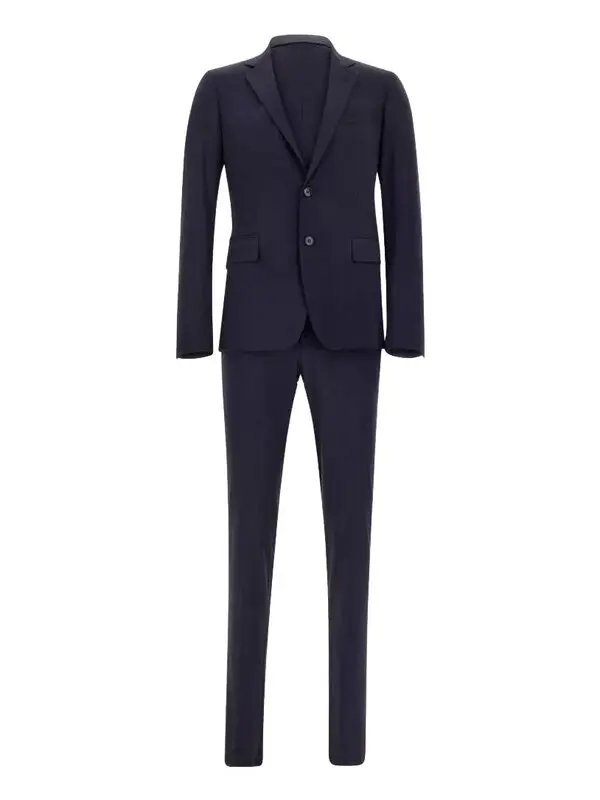 Brian Dales Single-breasted Slim-fit Suit - Blue