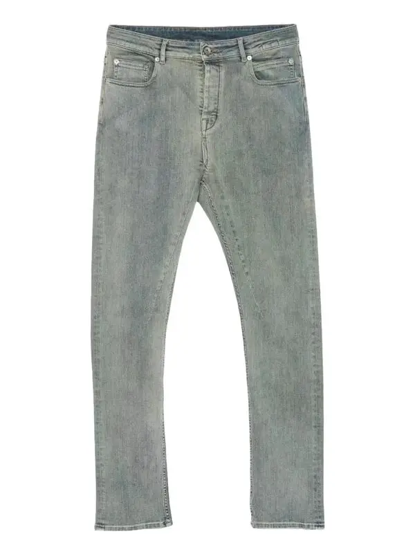 Rick Owens Detroit Faded-effect Five-pocket Jeans - Blue