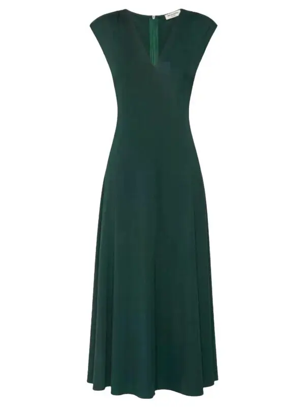 Max Mara V-neck Sleeveless Dress - Green