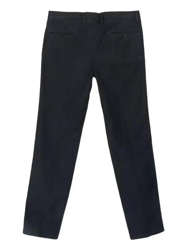 Aspesi Slim Banana Pleated Straight-leg Trousers - Blue