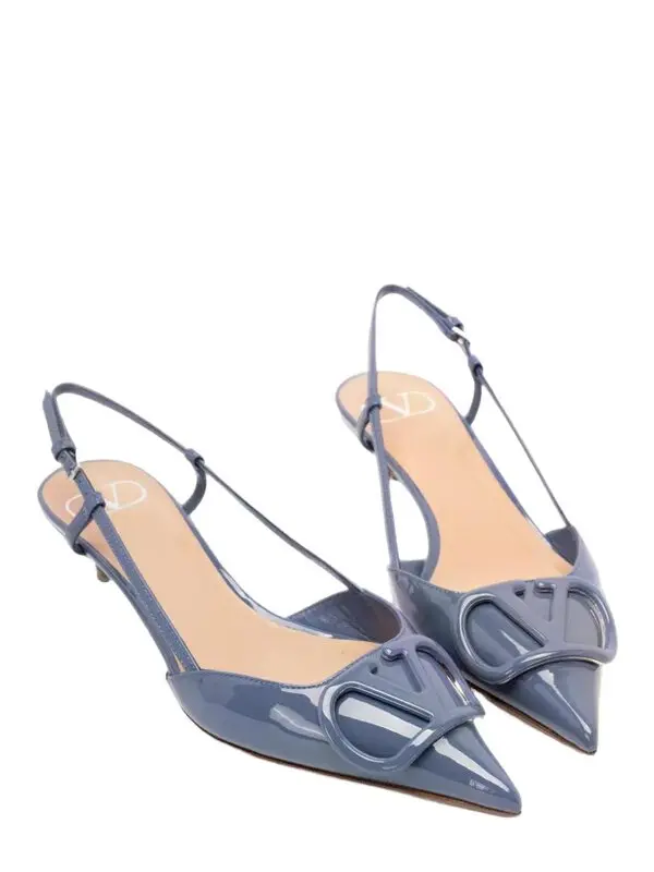 Valentino Garavani Vlogo Signature Slingback Pumps - Blue