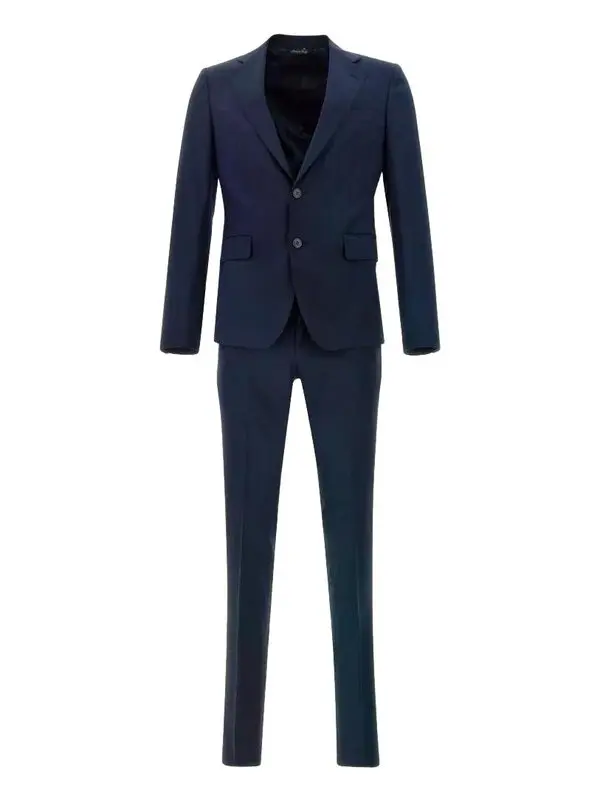 Brian Dales Slim-fit Single-breasted Suit - Blue