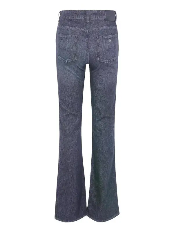 Emporio Armani Logo-plaque Flared Jeans - Blue
